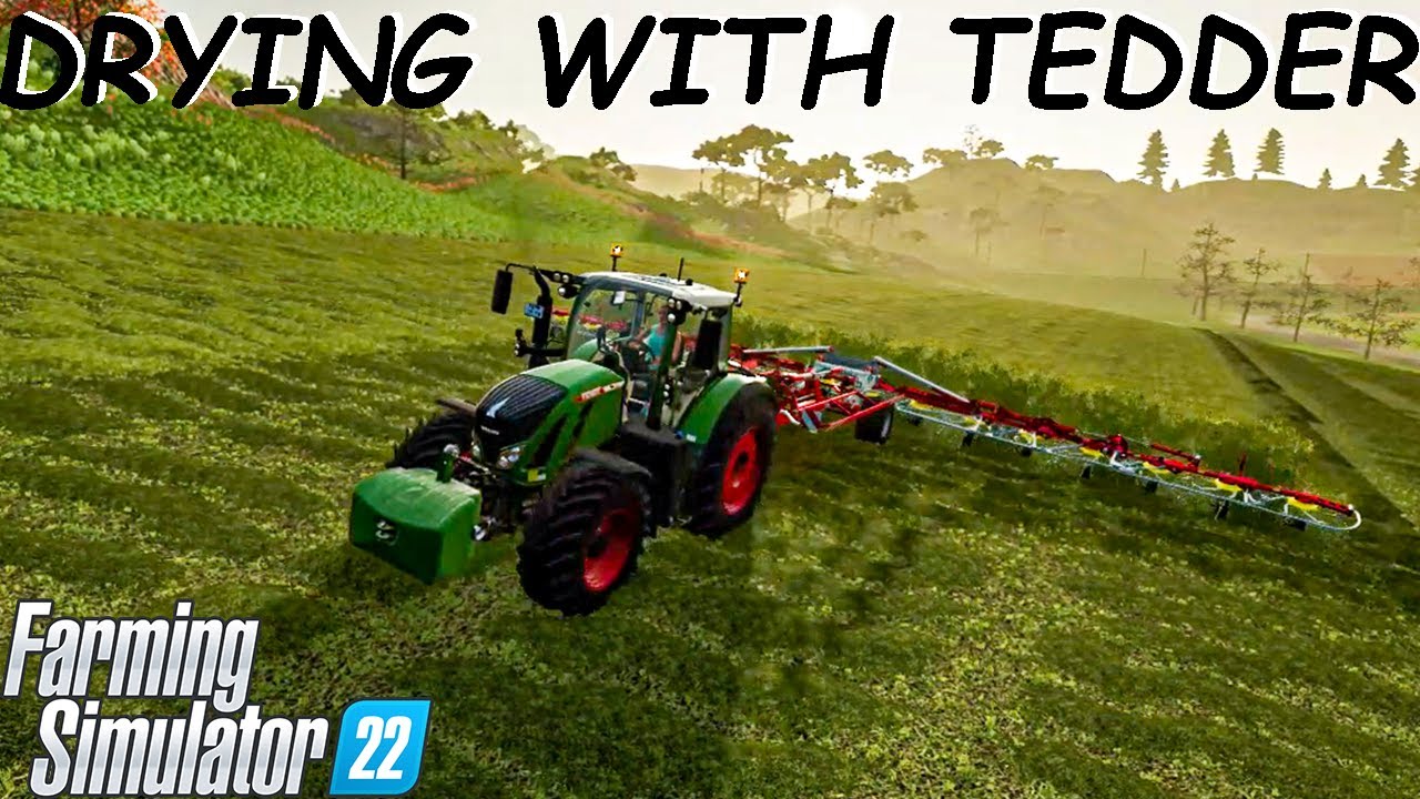 Tedders in FS22 | Animals on Haut-Beyleron | Farming Simulator 22 | 4K ...