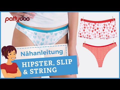 #pattydoo Nähanleitung Hipster, Slip & String - Unterwäsche aus Jersey nähen - auch für Nähanfänger!