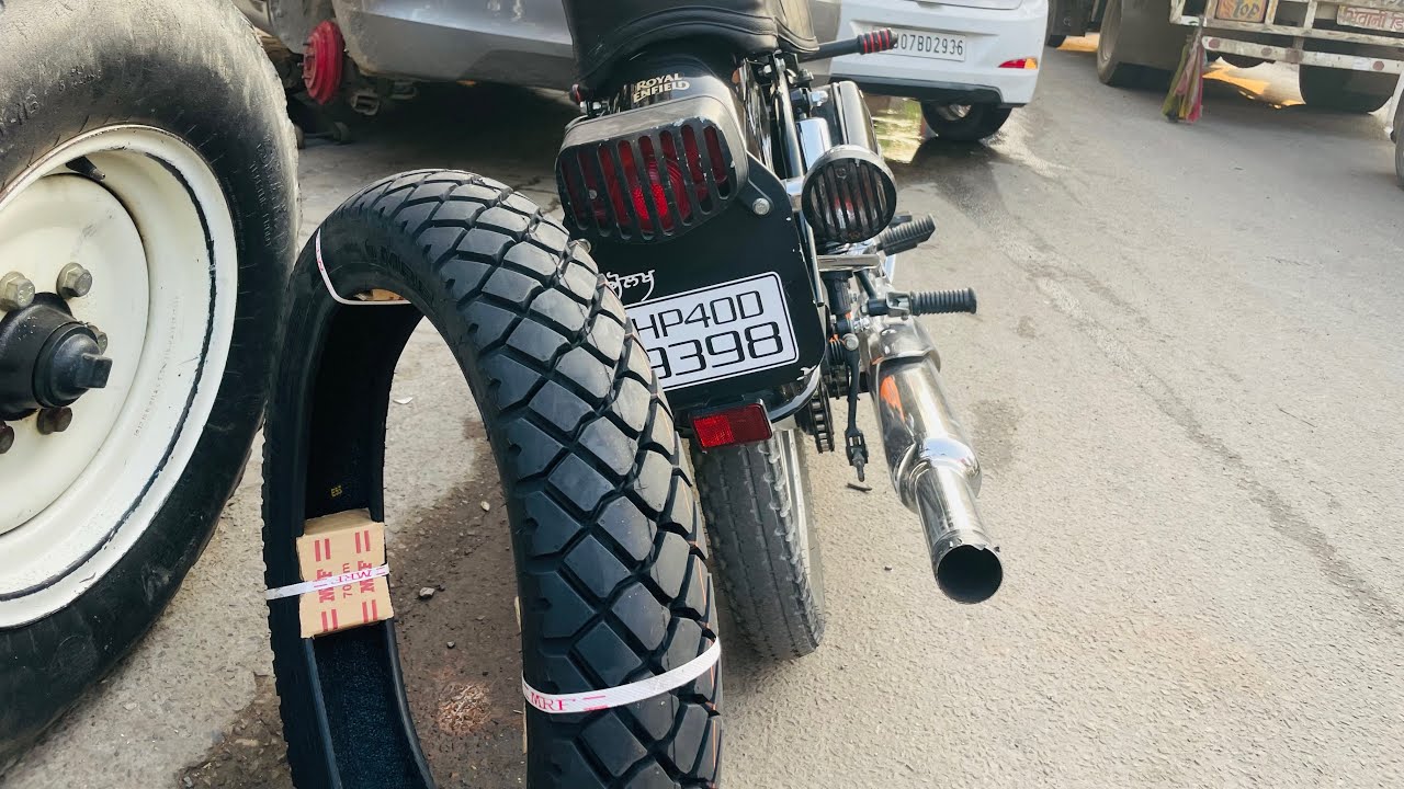 bullet big tyre (bullet modification) siraa vlog🔥 - YouTube