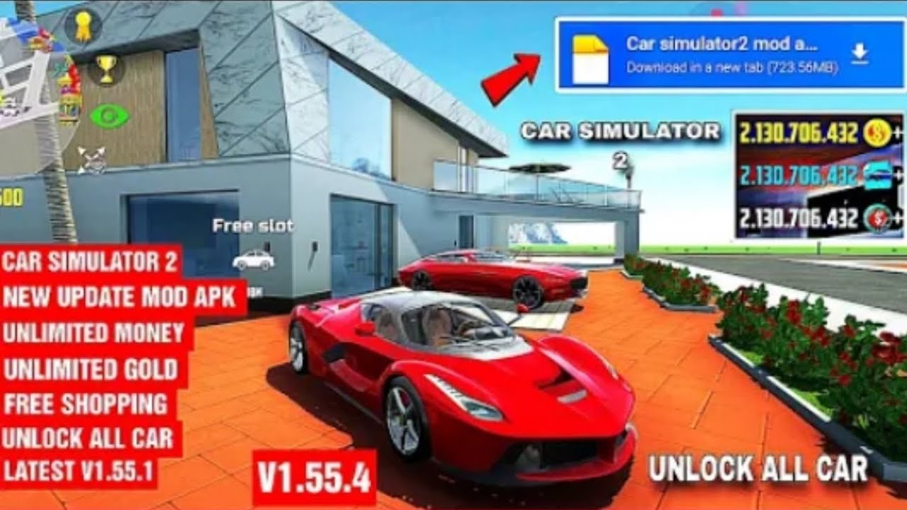 Car Simulator 2 Mod Menu Apk 1.55.4 || All Unlock Unlimited Money ...
