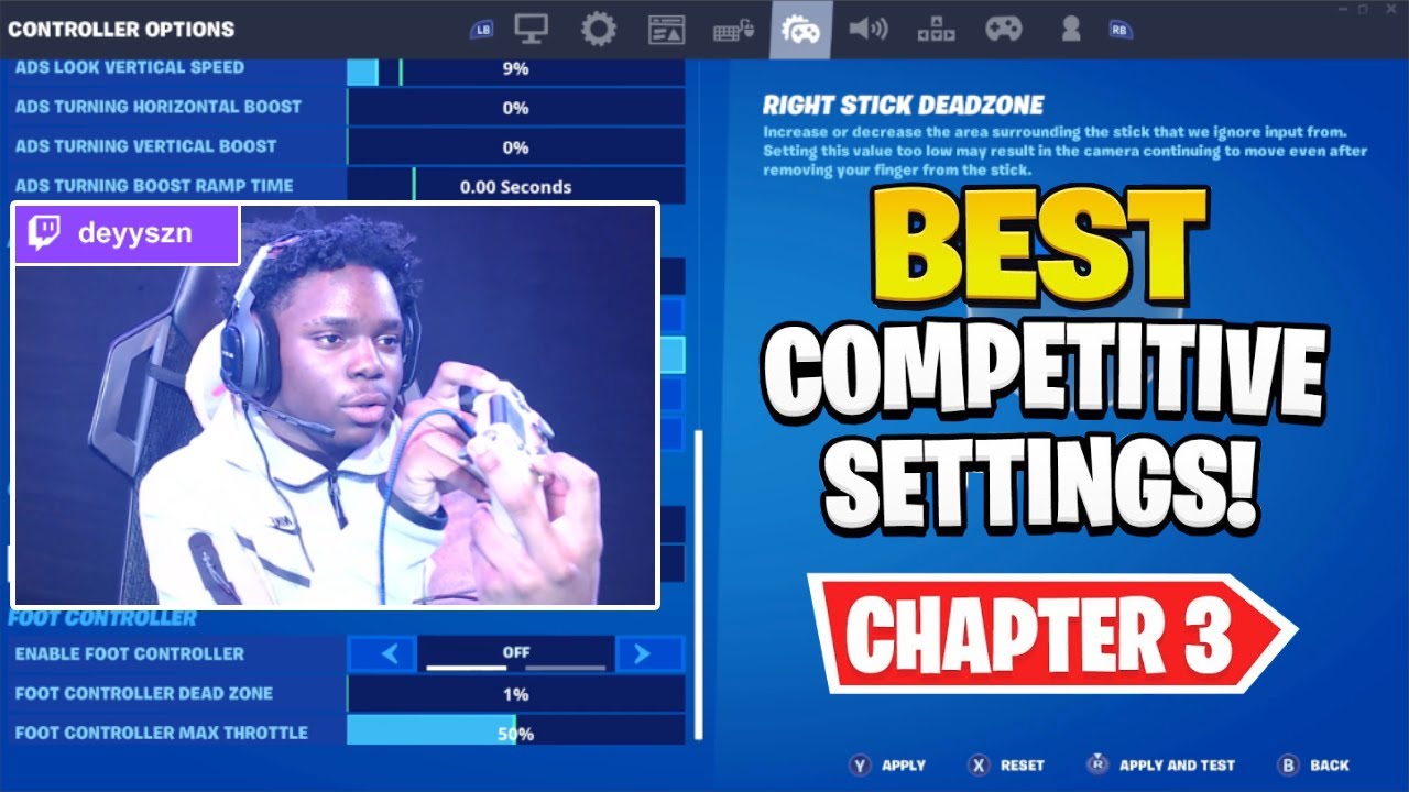 Deyy Face Reveal & Show his NEW *BEST* SETTINGS for CONTROLLER PLAYERS ...