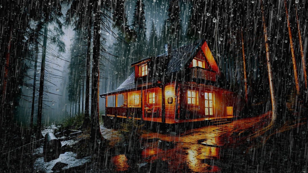 Midnight Rain Ambience – Soft Rainfall & Distant Thunder for Deep ...