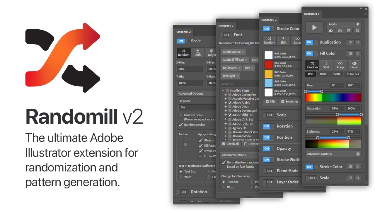 Randomill v2 for Adobe Illustrator - New Features, Overview, Examples, & Tutorial - YouTube