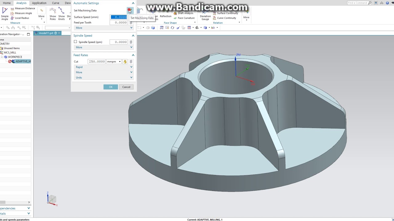 NXCAM Created Tool Library For High Speed Machining - YouTube