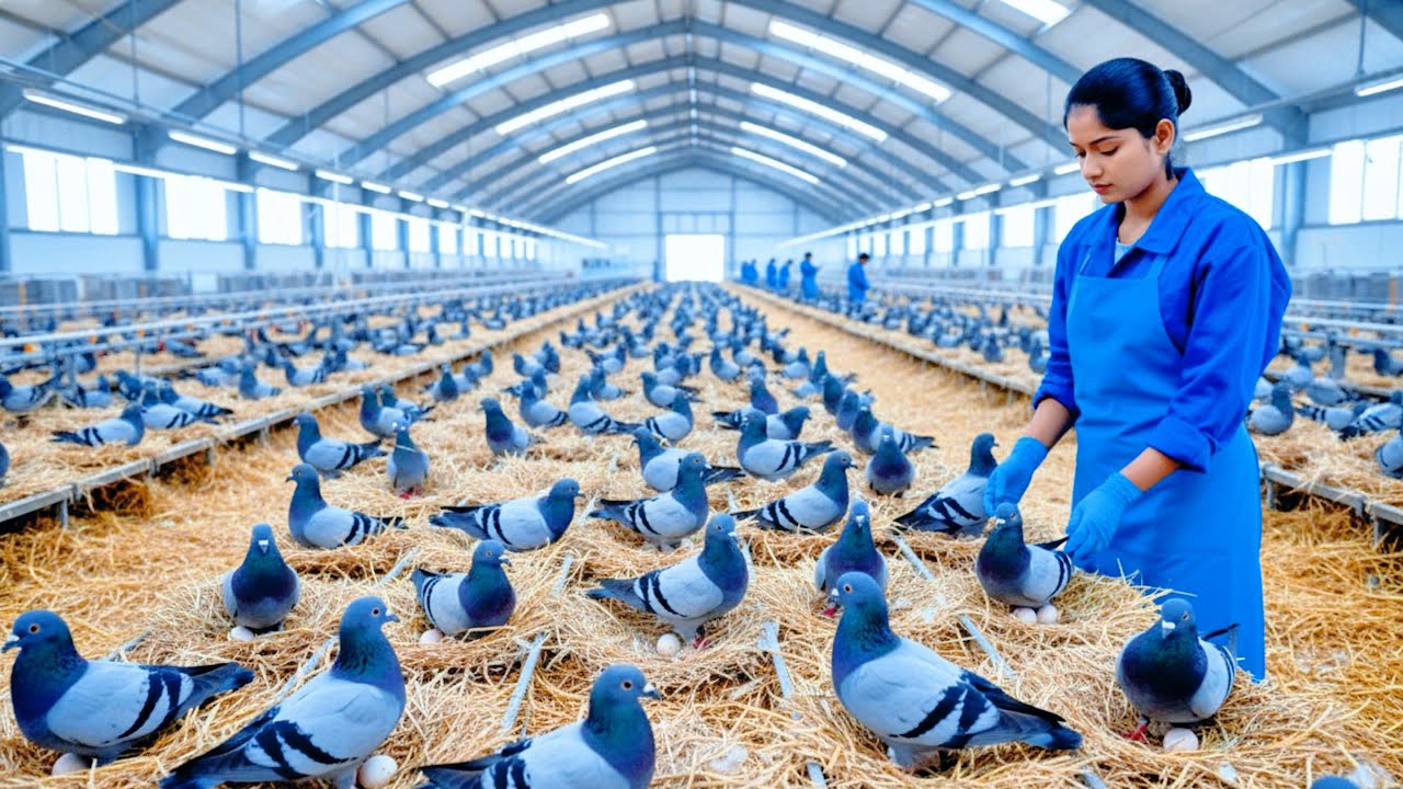 Inside the World’s Largest Pigeon Farm Mass Production of Eggs & Meat ...
