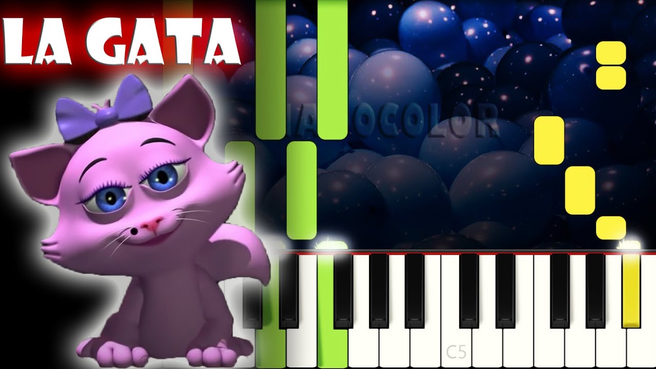 La Gata | Piano Cover | Tutorial | Karaoke - YouTube