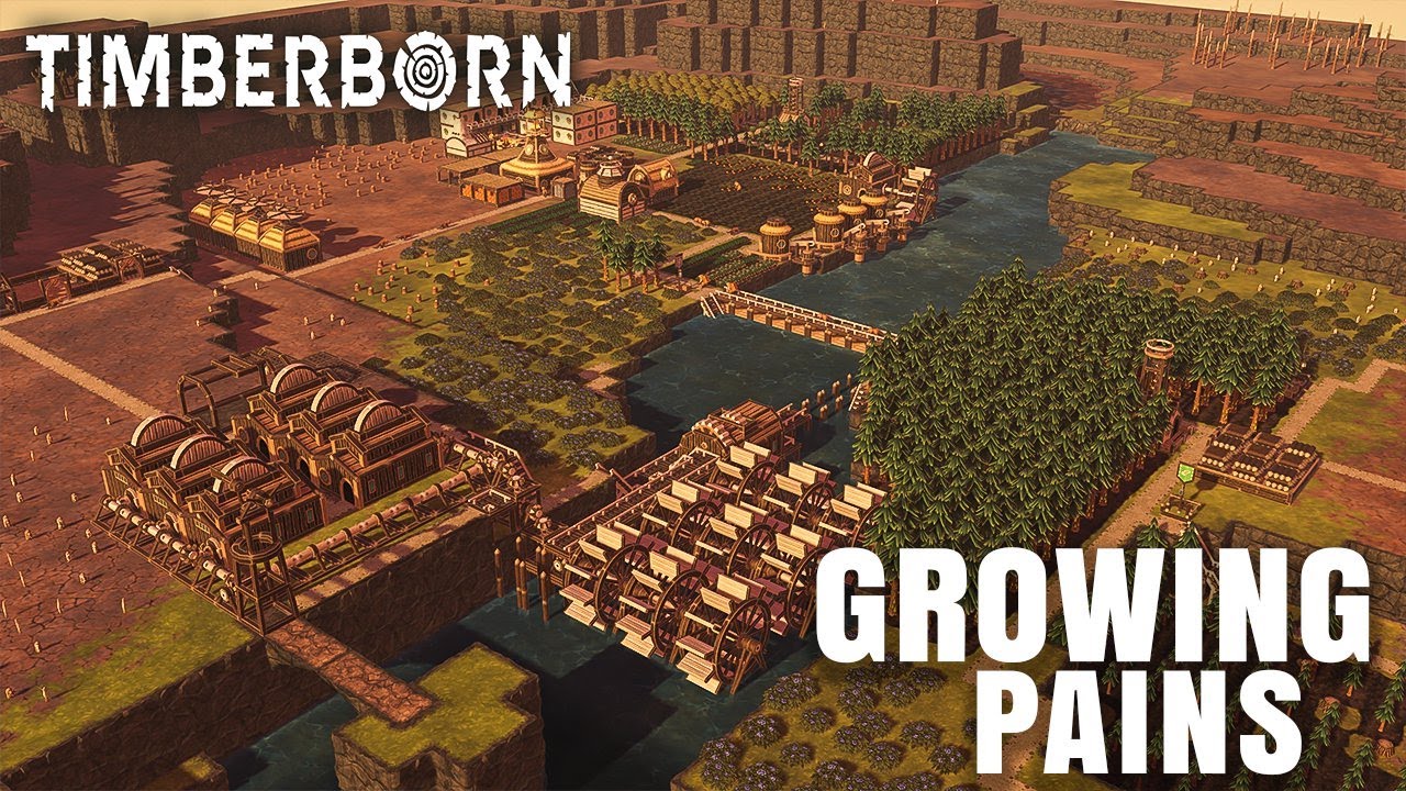 Timberborn #3 We start to build up manufacturing using water wheels for ...