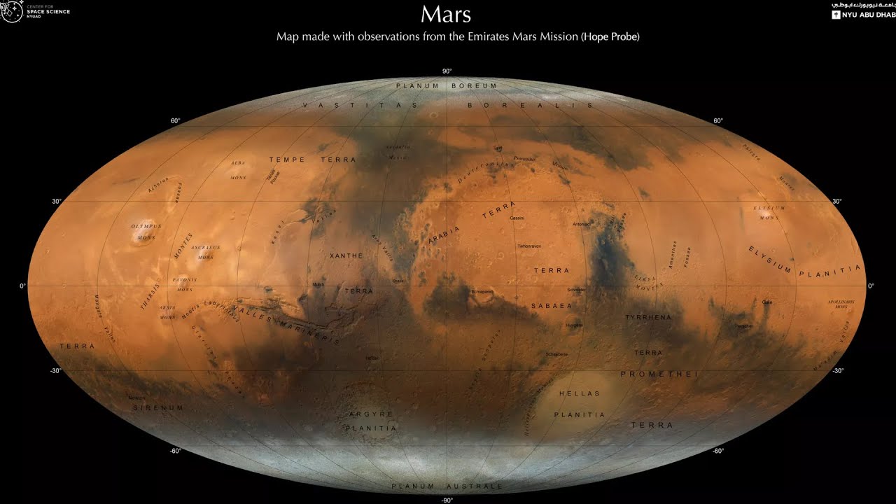 UAE Mars Hope Orbiter's New Map Reveals Detailed Insights into Martian ...