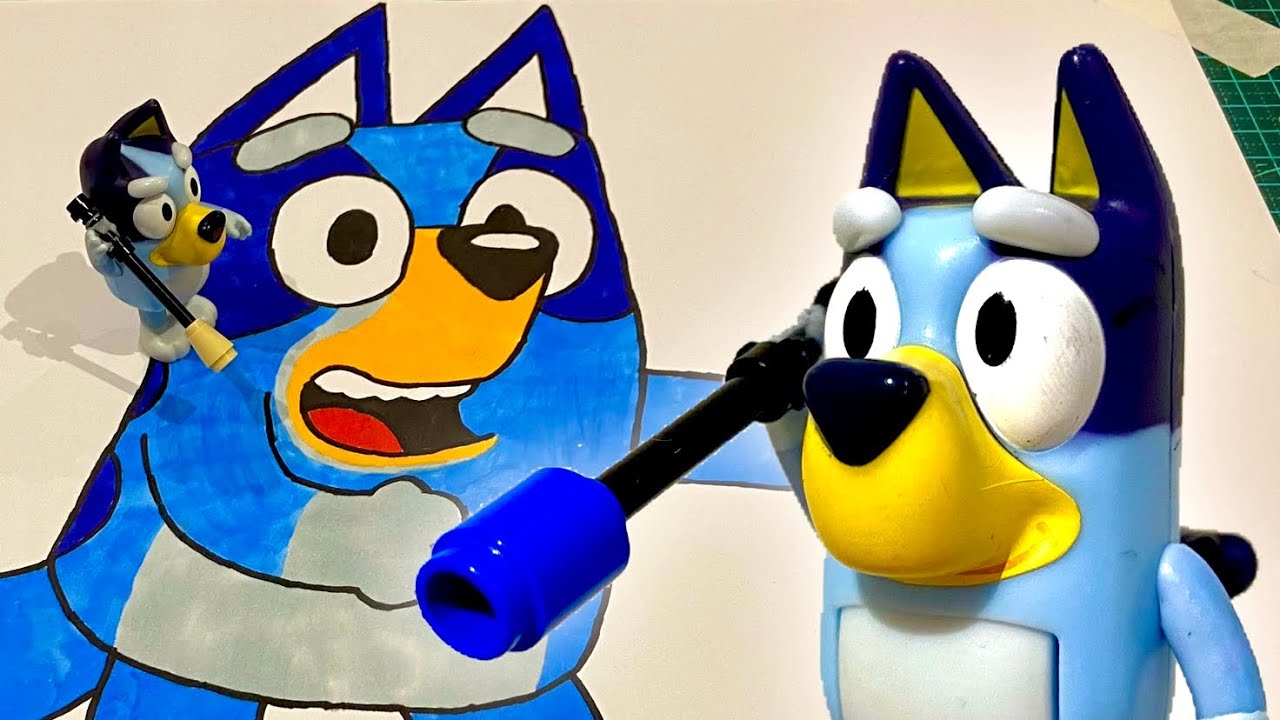 👩‍🎨 How to Draw Bluey Characters 🎨 Bluey's Self-portrait | - YouTube