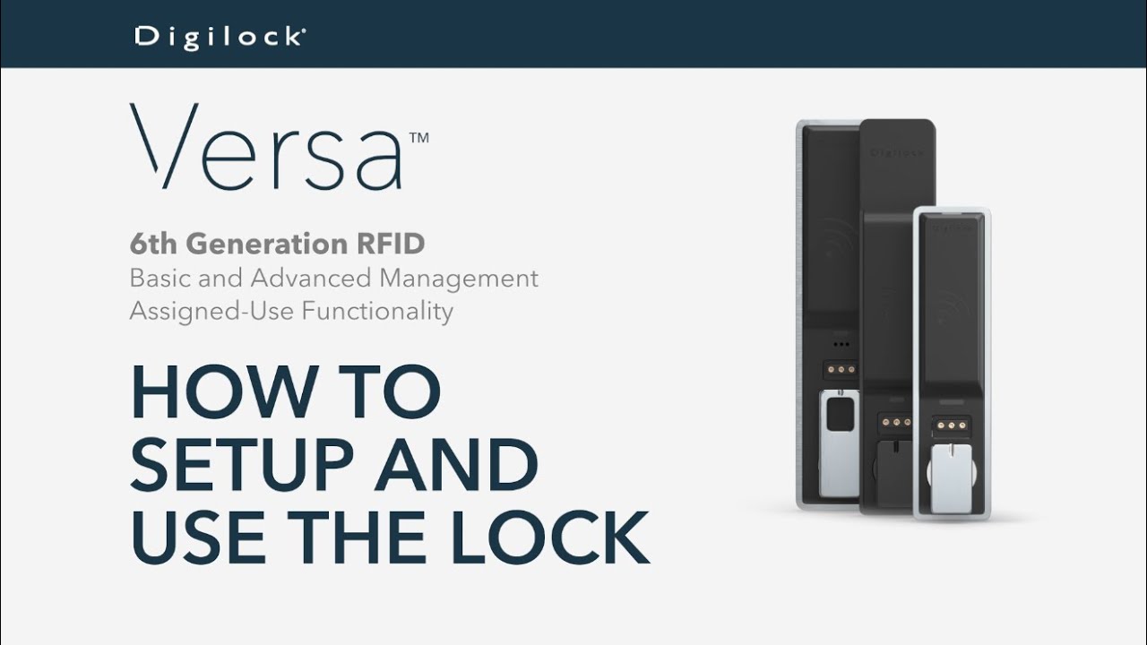 How to operate a 6G Versa RFID Lock | Basic and Advanced Management ...