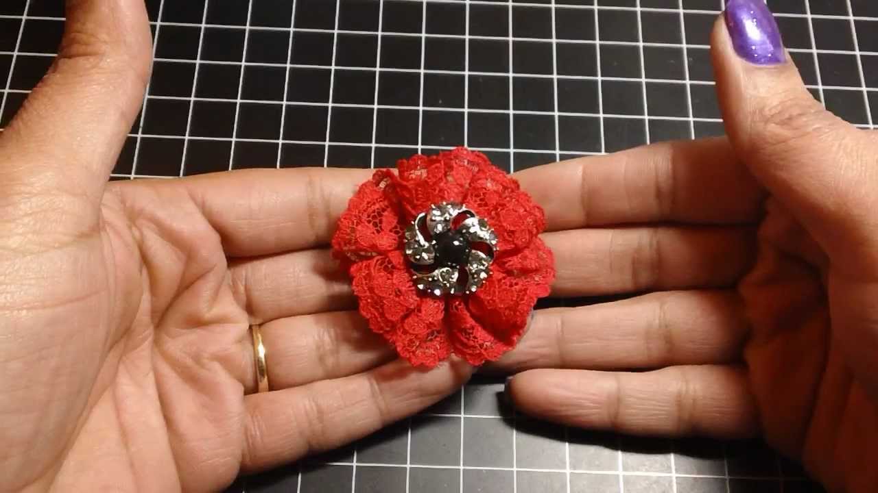 Easy Peasy Lace Flower Tutorial - YouTube