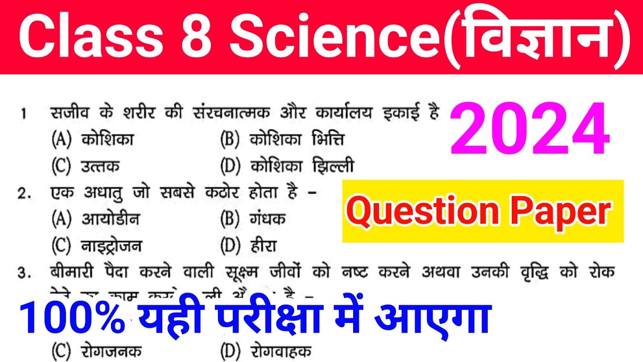 Class 8 Science Important Questions Paper 2024 8th Board Exam class-8-science-important-questions-paper-2024-8th-board-exam