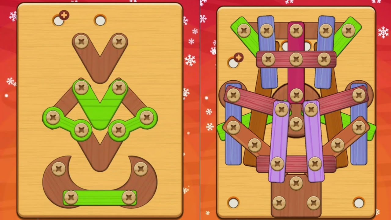 Wood Nuts And Bolts Puzzle Level 108 - YouTube