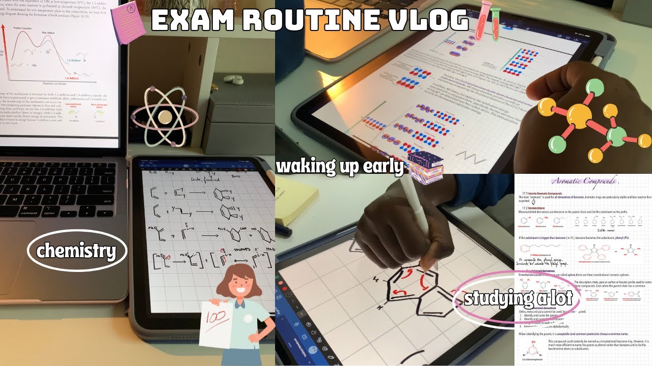EXAM STUDY VLOG📖 studying, waking up at 8AM, productive day, after exam ...