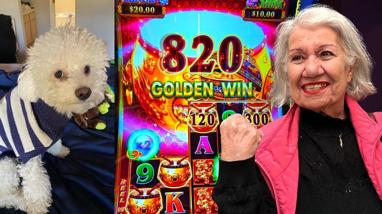 VegasLowRoller Mom WINS on Dancing Drums!!! - YouTube