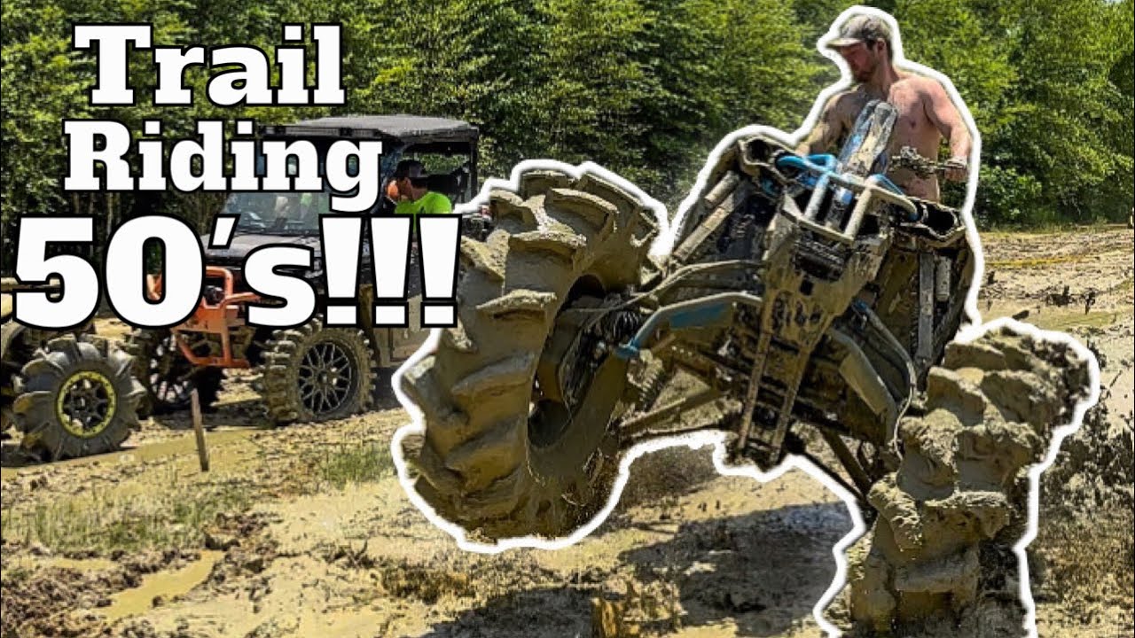 CanAm Renegade on 50 inch tires goes trail riding with us at Alabama ...