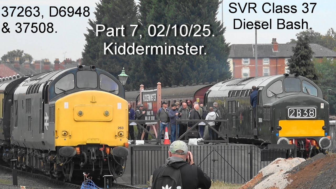 Starts then stops. D6948 t&t 37508, also 37263. SVR Class 37 Event ...