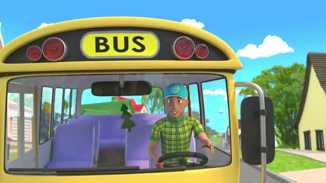 Wheels on The Bus🚍 (School Bus Song) | Newborn Nursery Rhymes & Kids ...
