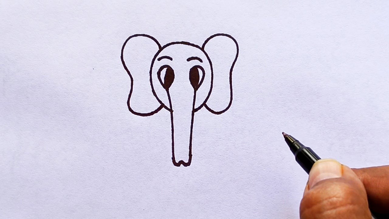 Elephant Drawing Easy for beginners - YouTube