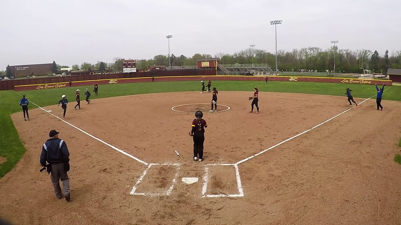 Riley McCue grand slam vs Montini 5-12-18 - YouTube