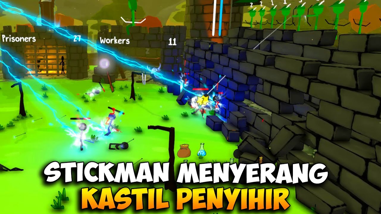 PASUKAN STICKMAN MENYERANG KASTIL PENYIHIR! - Stick War Castle Defence ...