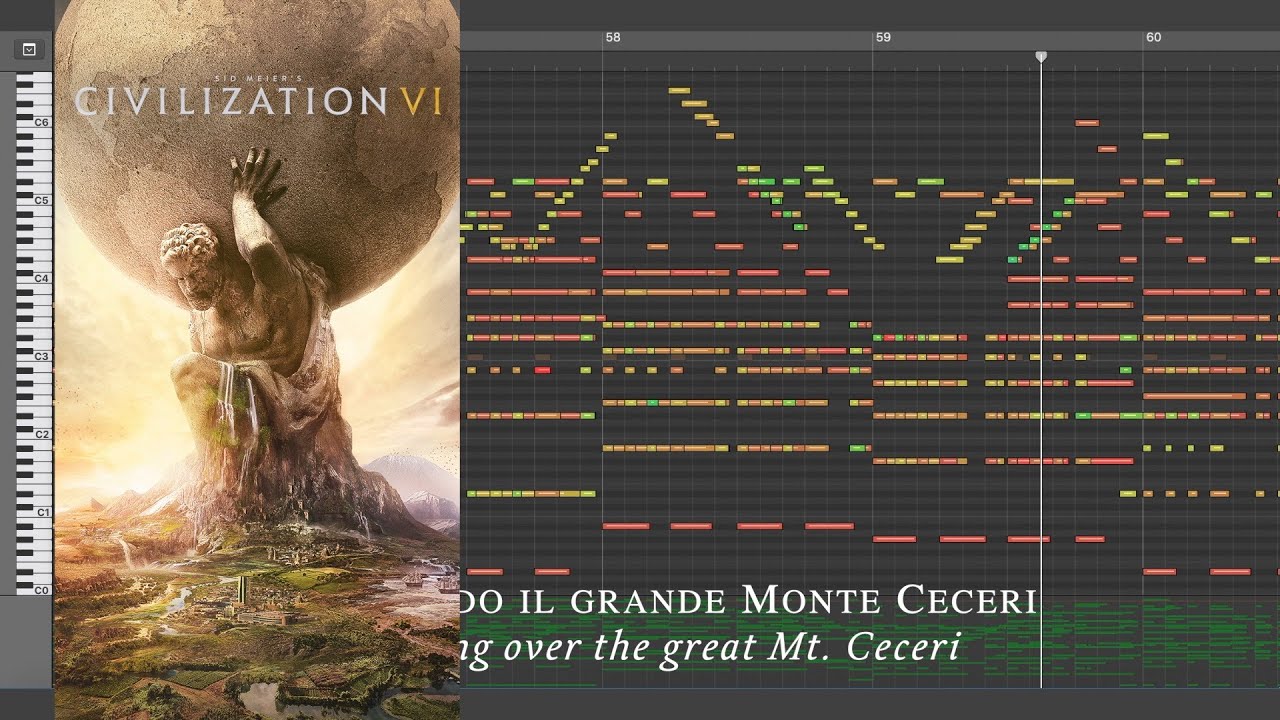 MIDI Scroll: Sogno di Volare (Civilization VI Main Menu) - YouTube