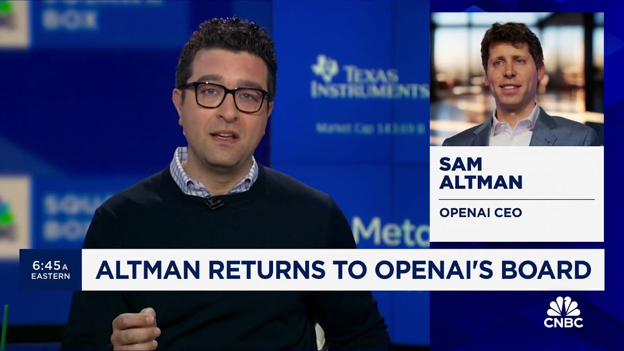 Sam Altman returns to OpenAI's board: Here's what to know - YouTube