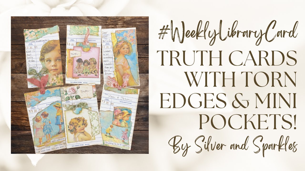 An Altered Library Card a Week! Torn Edges and Mini Pockets! # ...