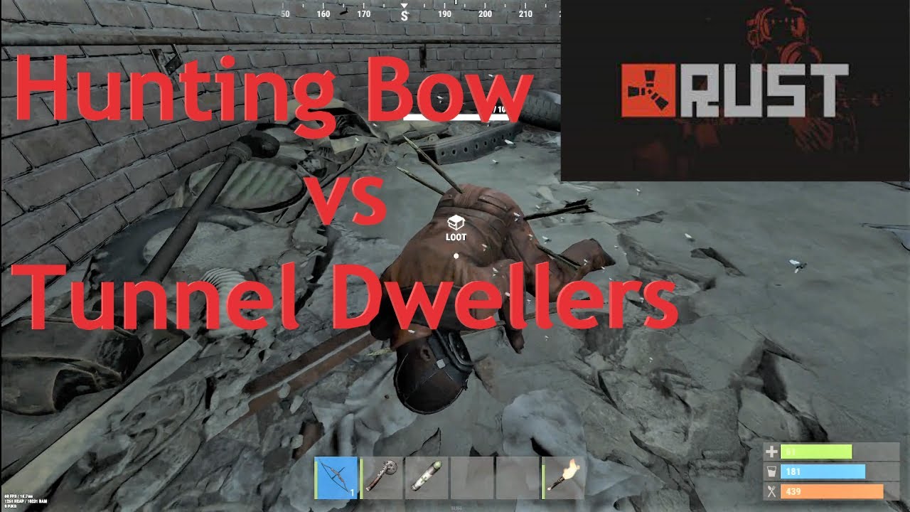 Hunting Bow vs Tunnel Dwellers - Low-pop Rust Server Ep02 - YouTube