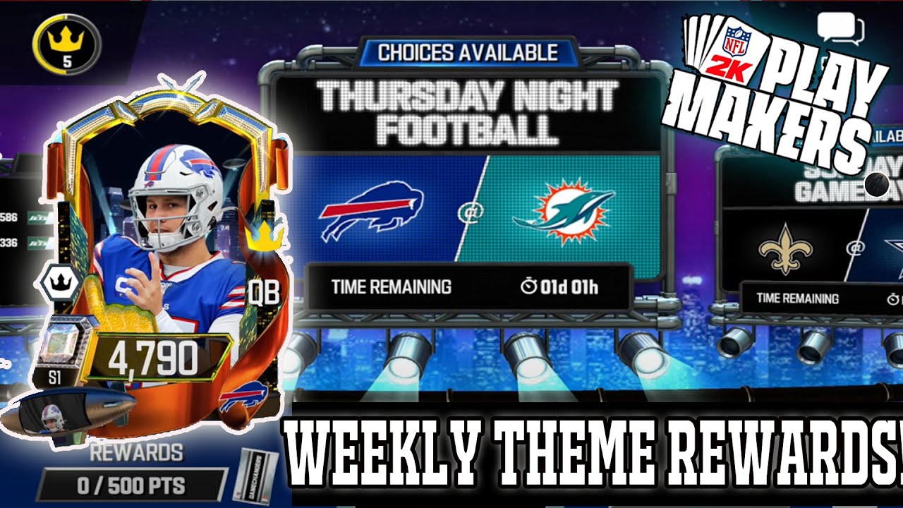 NFL 2K PLAYMAKERS! GAMECHANGERS THEME REWARDS and Week 2 Buffalo vs Miami Picks! - YouTube