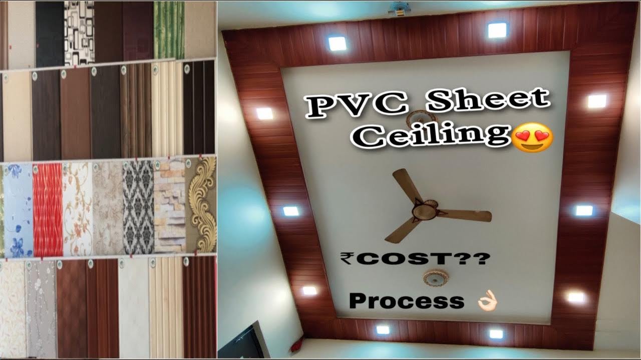 how to install pvc sheet on ceiling || PVC शीट कैसे करे || Pvc wall ...