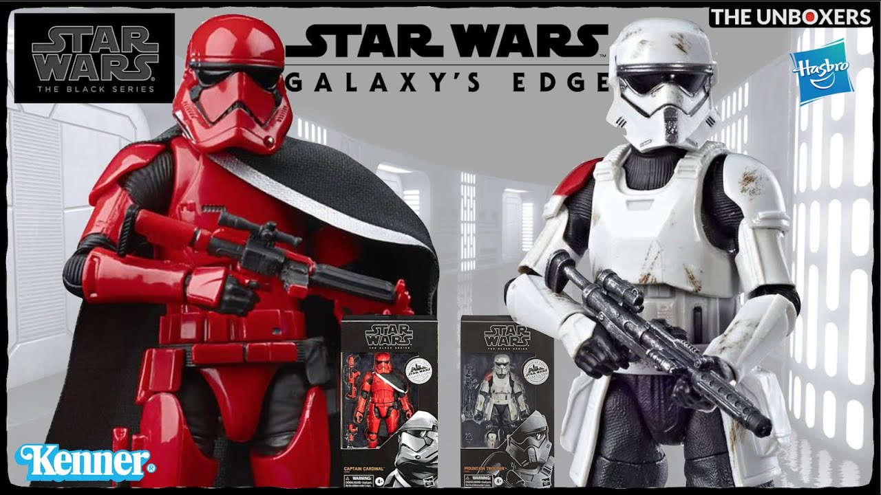 Star Wars Galaxy's Edge Captain Cardinal & Mountain Trooper Figures ...