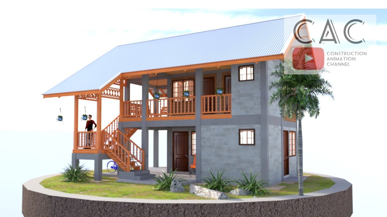 Simple Farmhouse | Tropical House | 5x9m | Two Bedroom - YouTube