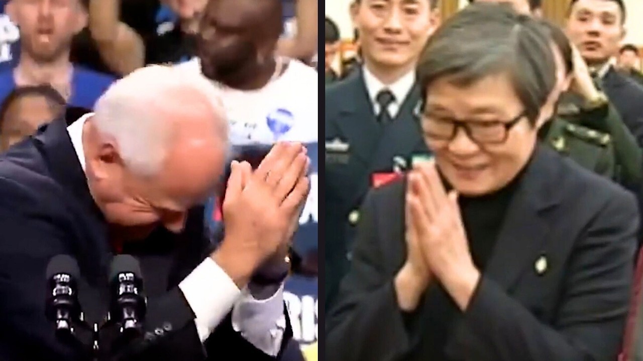 Tim Walz LOVES This Traditional Chinese Greeting... - YouTube