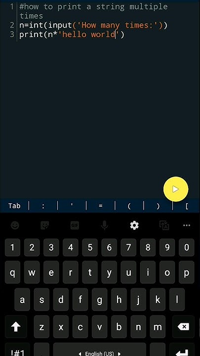 How to Print a String Multiple times in Python | Anukrat mishra | String Manipulation #python# ...