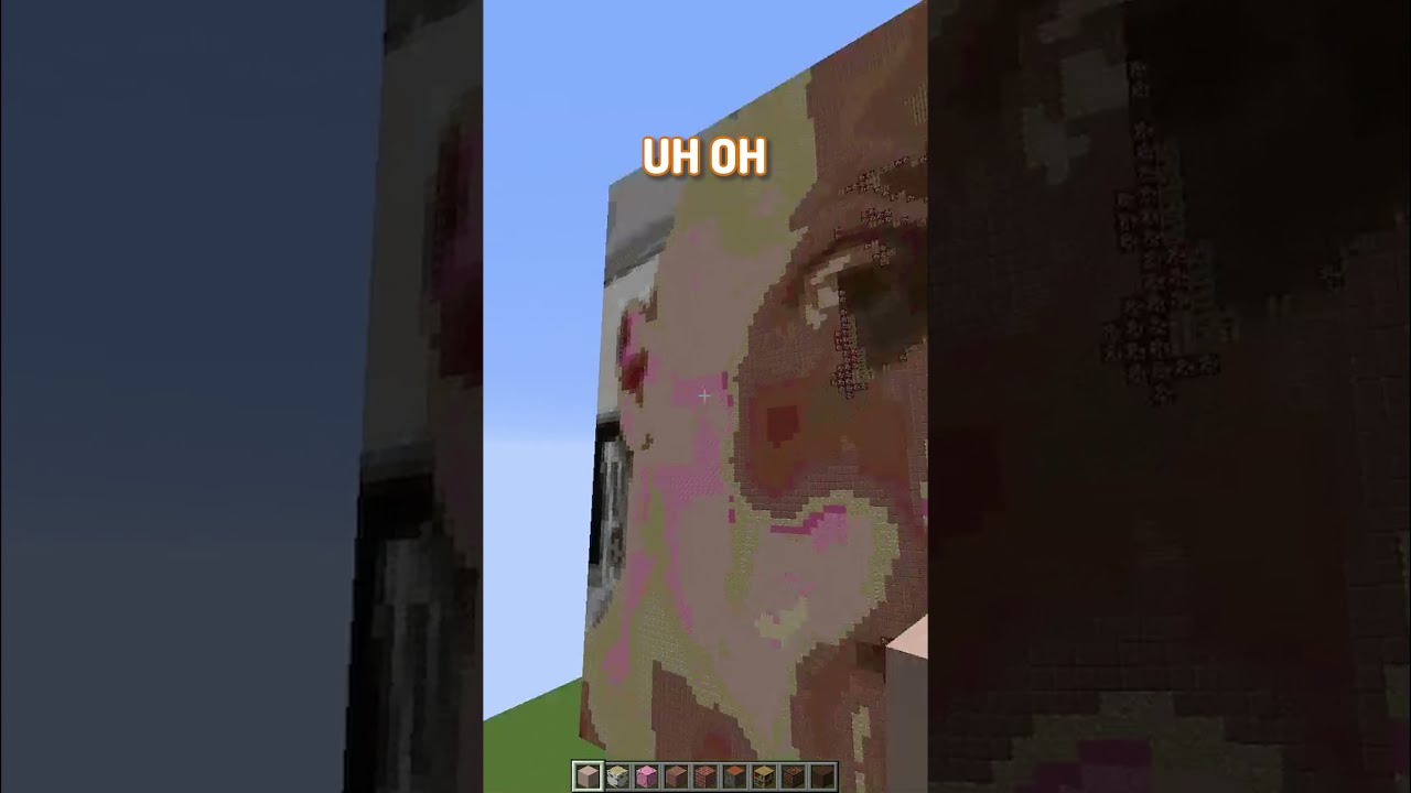 BUILDING THE ROCK IN MINECRAFT #shorts - YouTube