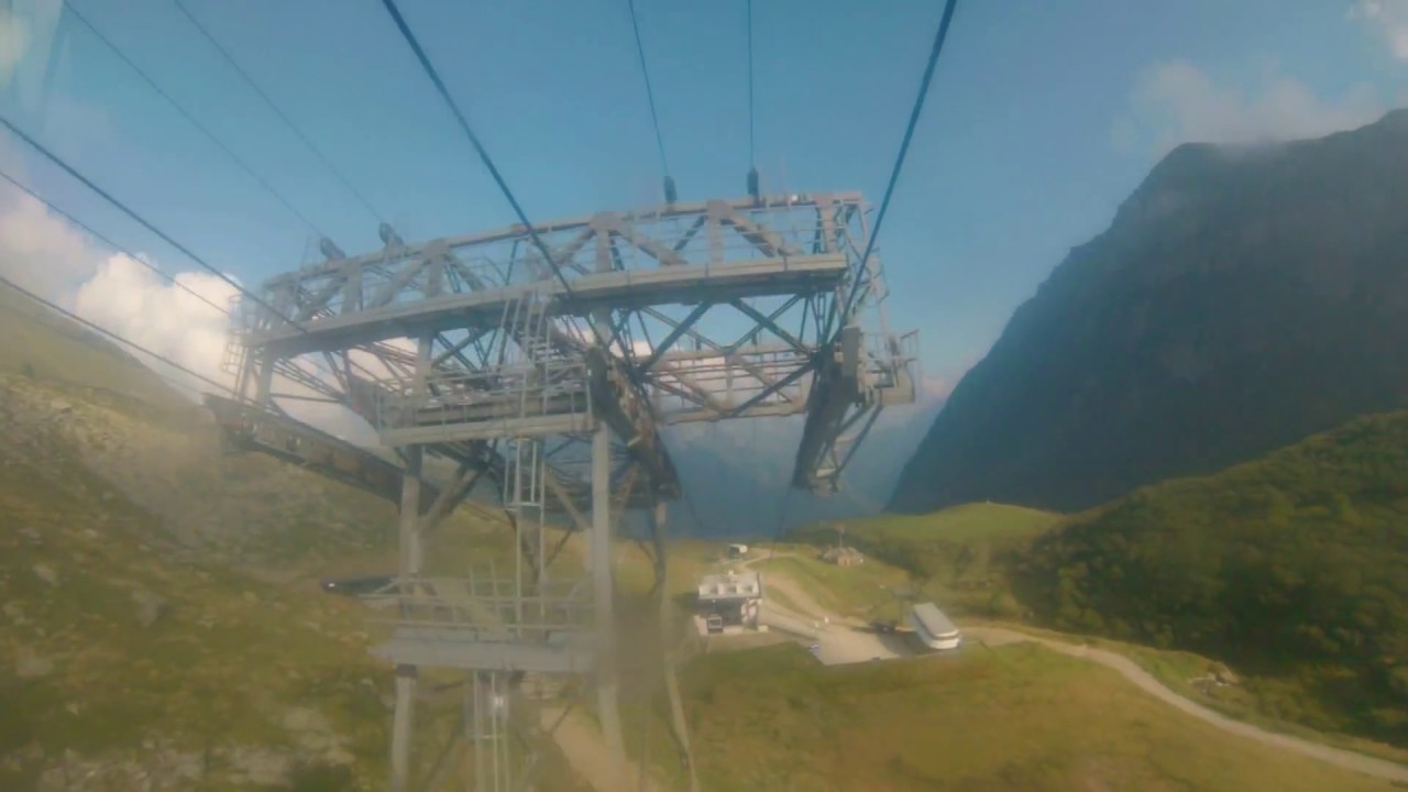 BIG PANORAMA! Funivia Monte Rosa DISCESA dal passo Salati a Monterosa ...