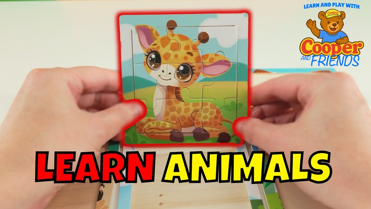 Learn Animal Names for Toddlers | Animal Puzzle Fun - YouTube