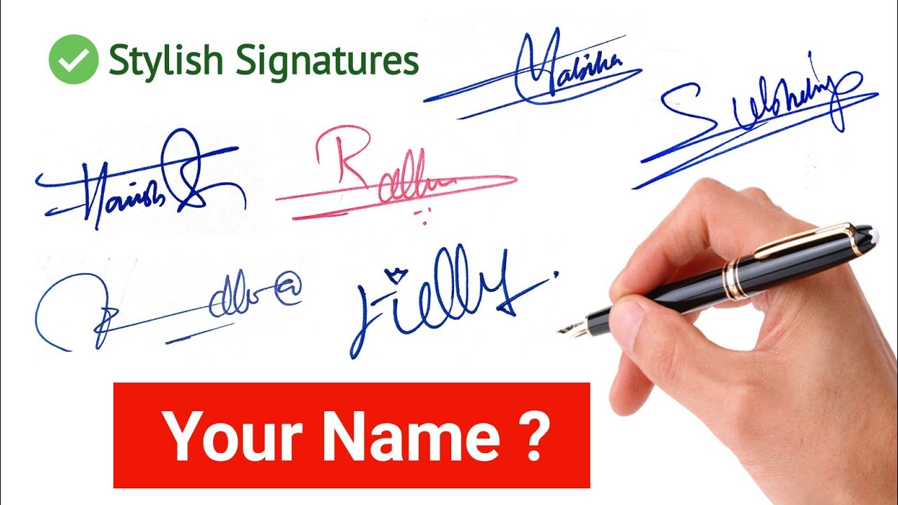 How To Make Your Signature Stylish | Signature Style Of My Name - YouTube