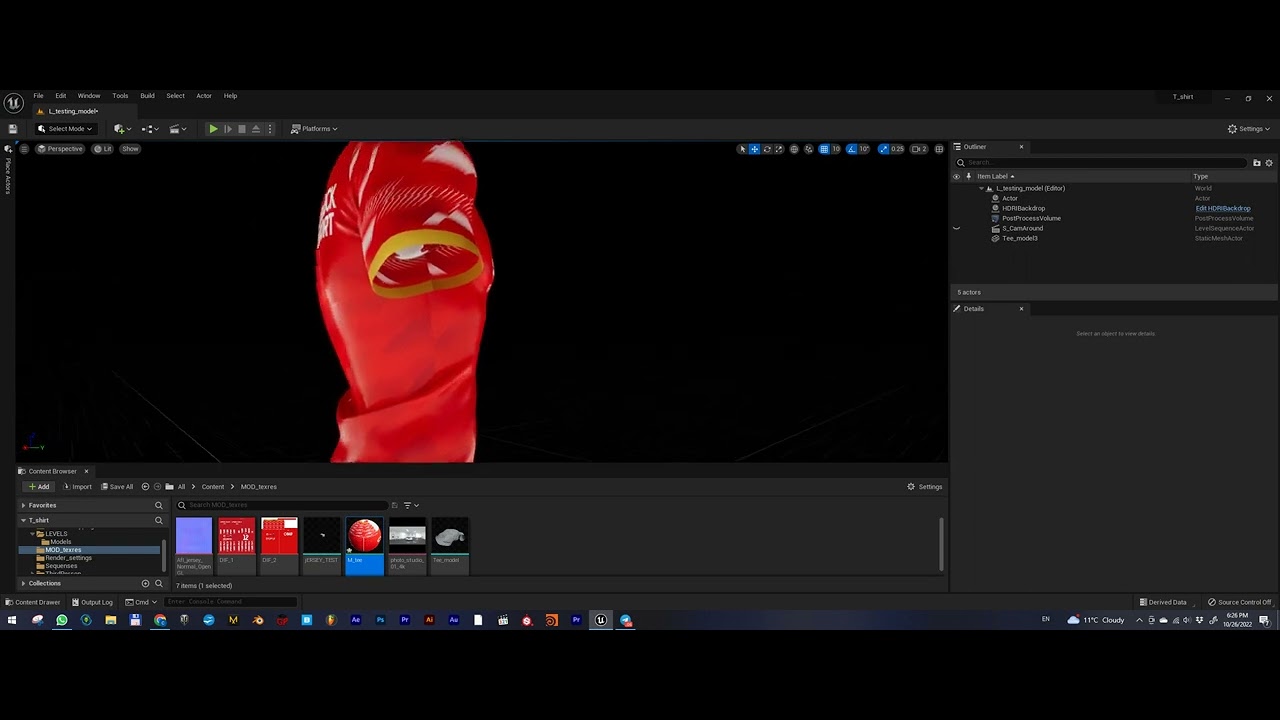 Unreal Engine 5 || T-shirt visualization - YouTube