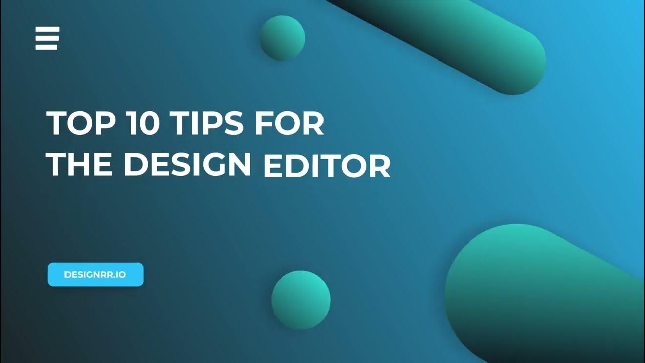 Top 10 Tips for the Design Editor | Designrr.io - YouTube