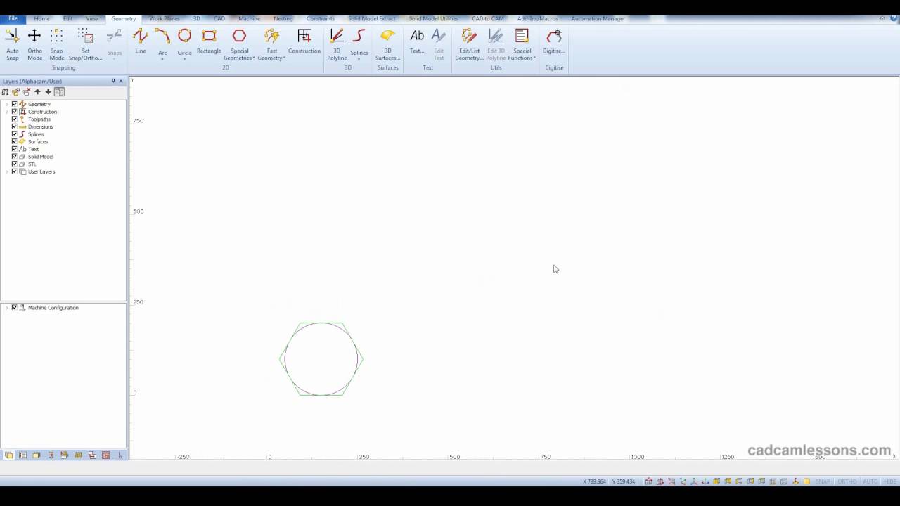 Alphacam Basics - Polygon - YouTube