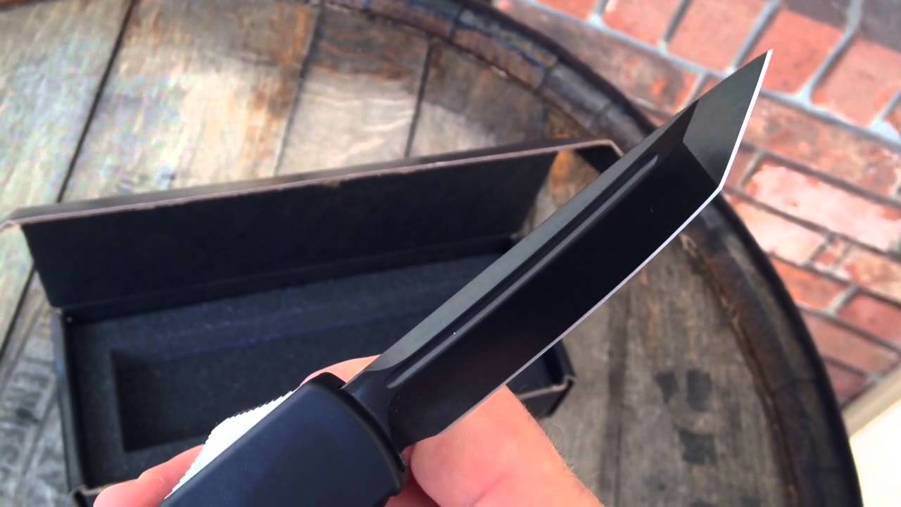 Microtech Ultratech Tanto OTF Black Blade 123-1 - YouTube