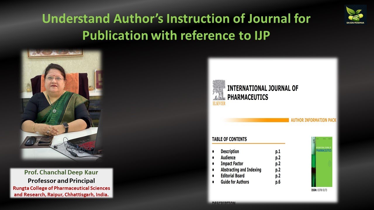 Author's Instruction of Journal for Publication - YouTube
