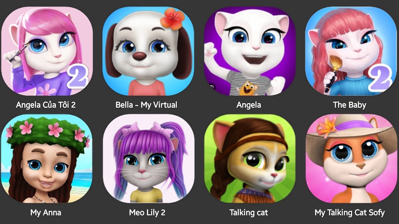 ANGELA BABY,TALKING BELLA,MY ANNA,TALKING MEO LILY 1+2,MY CAT SOFYA ...