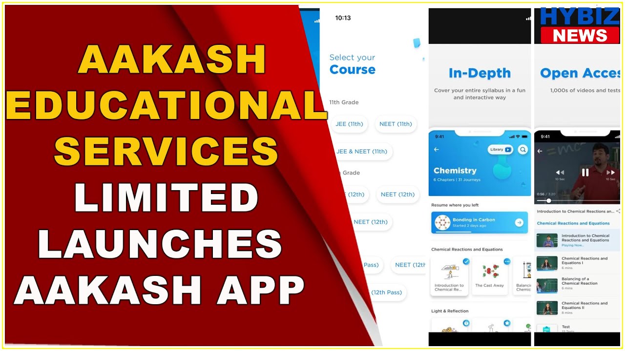 Aakash Educational Services Limited launches - AAKASH APP | Hybiz tv - YouTube