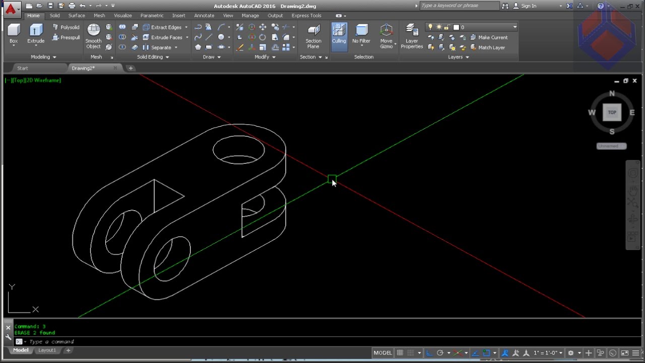 Pieza Isometrica en AutoCAD 2016 Nivel medio - YouTube