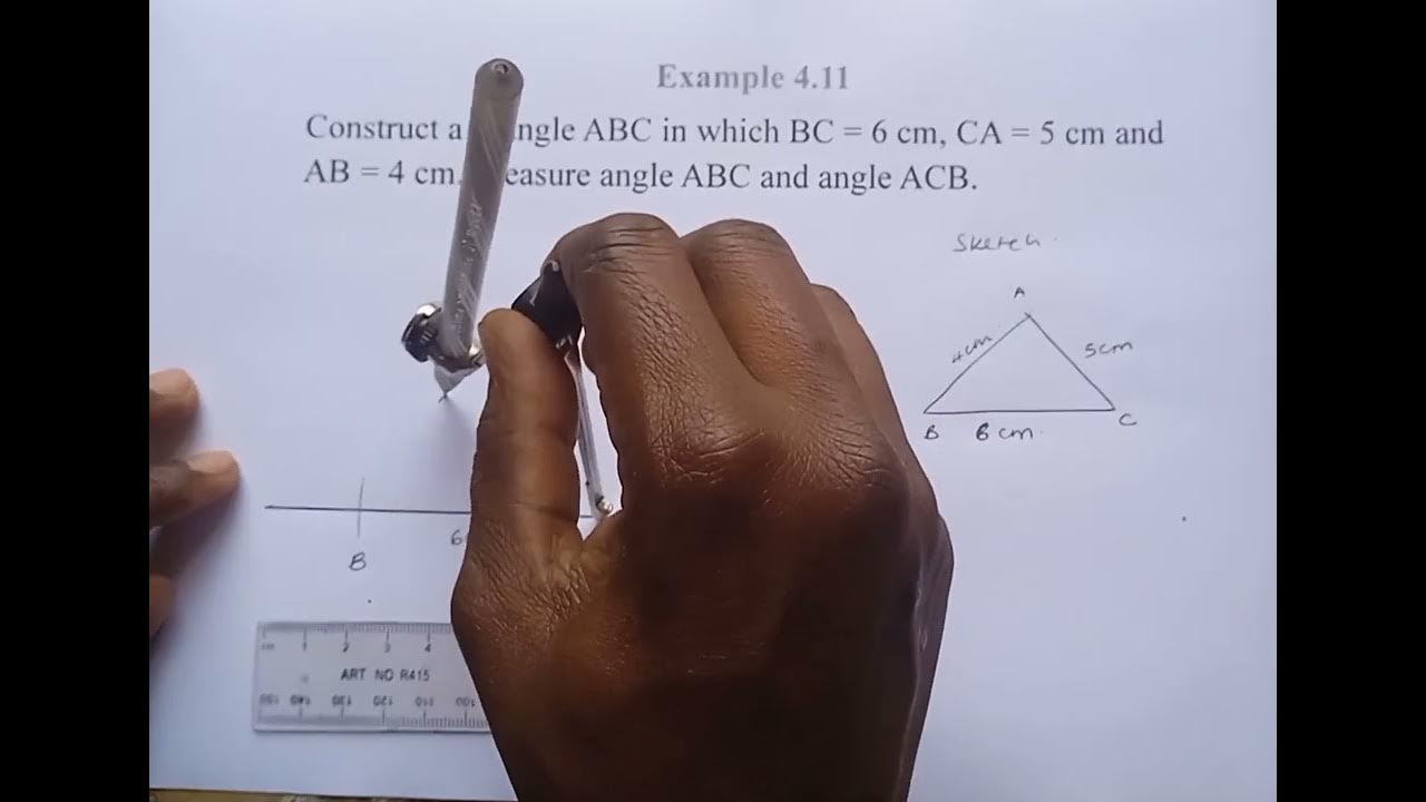 GRADE 7: CONSTRUCTION OF A TRIANGLE GIVEN 3 SIDES - YouTube