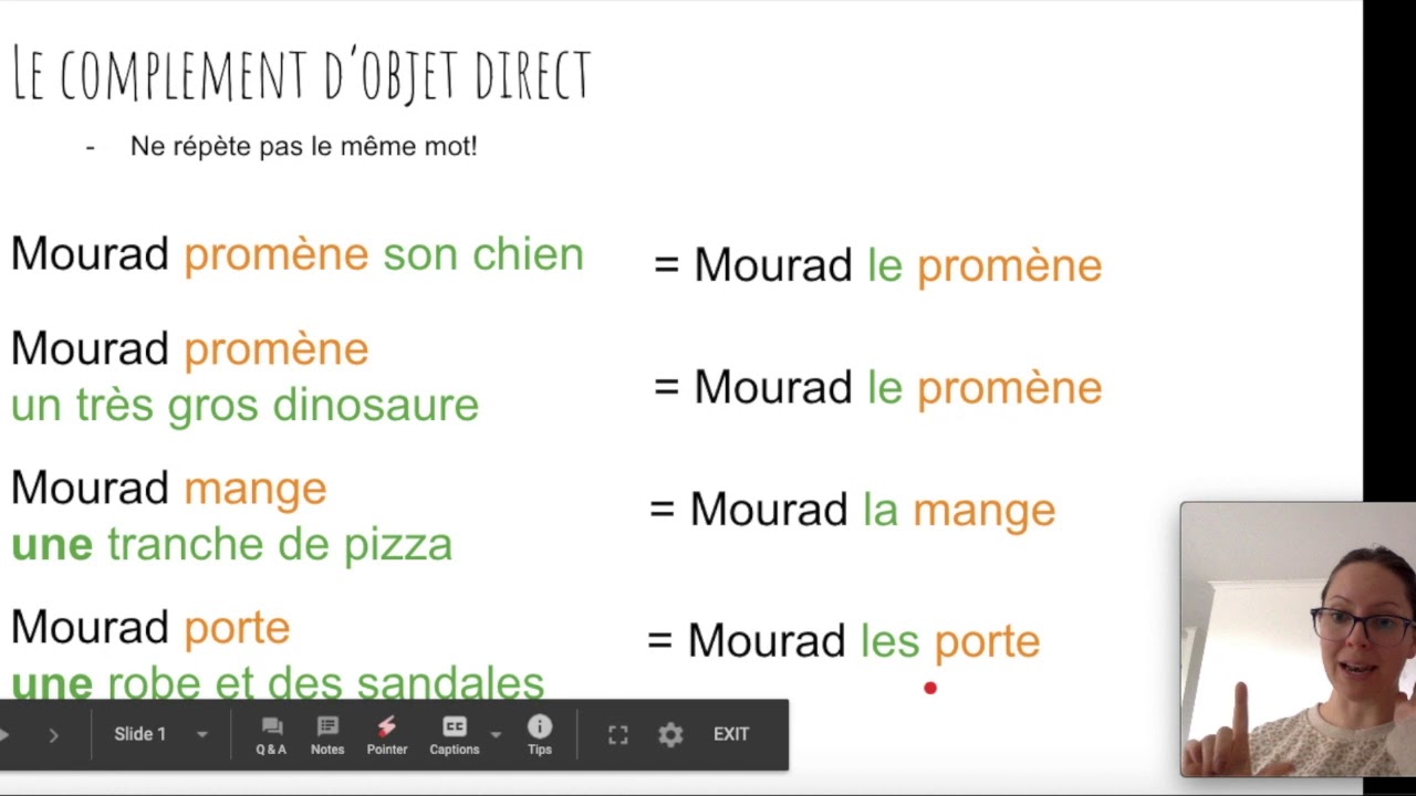 Année 9 Activité 9 - Complément d'objet direct - YouTube