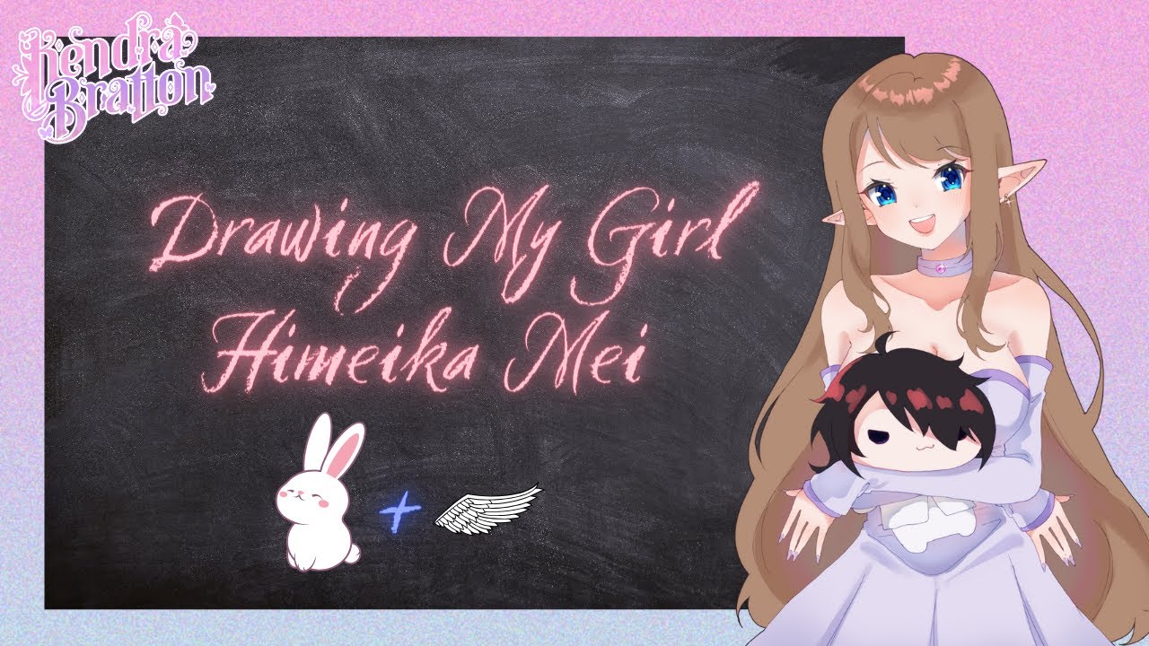 [Drawing Handcam] Drawing My Girl Himeika Mei! 🐰🪽| Kendra Bratton Fairy VTuber #vtuberen - YouTube